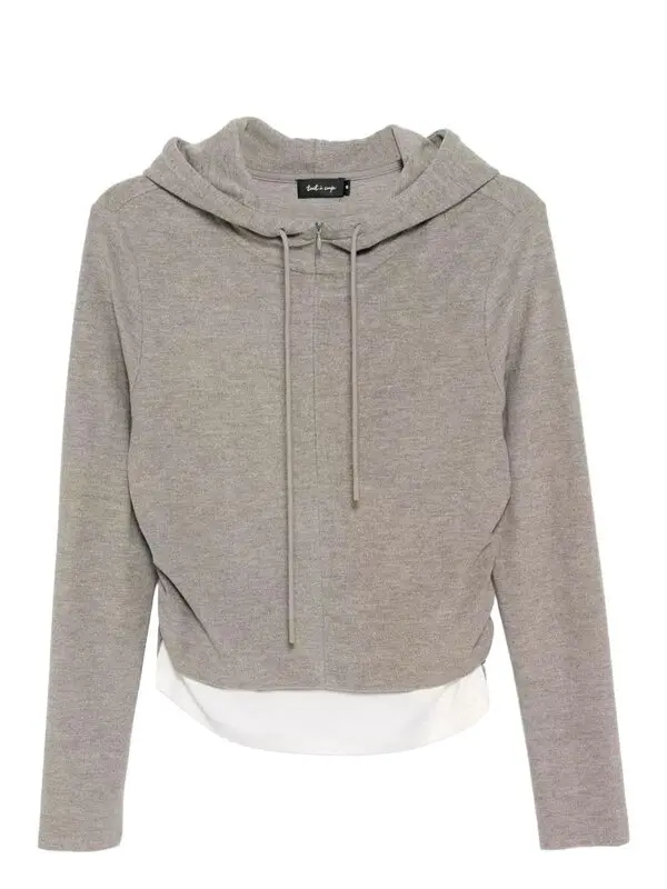 TOUT A COUP Zip-up Hoodie And Skirt Set - Grey