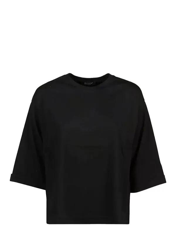 ARAGONA Crew-neck Cotton T-shirt - Black