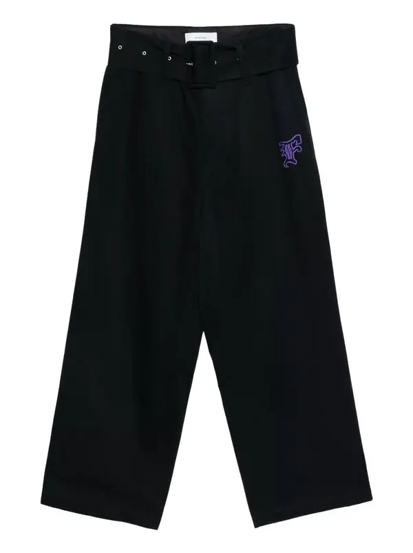 Facetasm Logo-embroidered Trousers - Blue