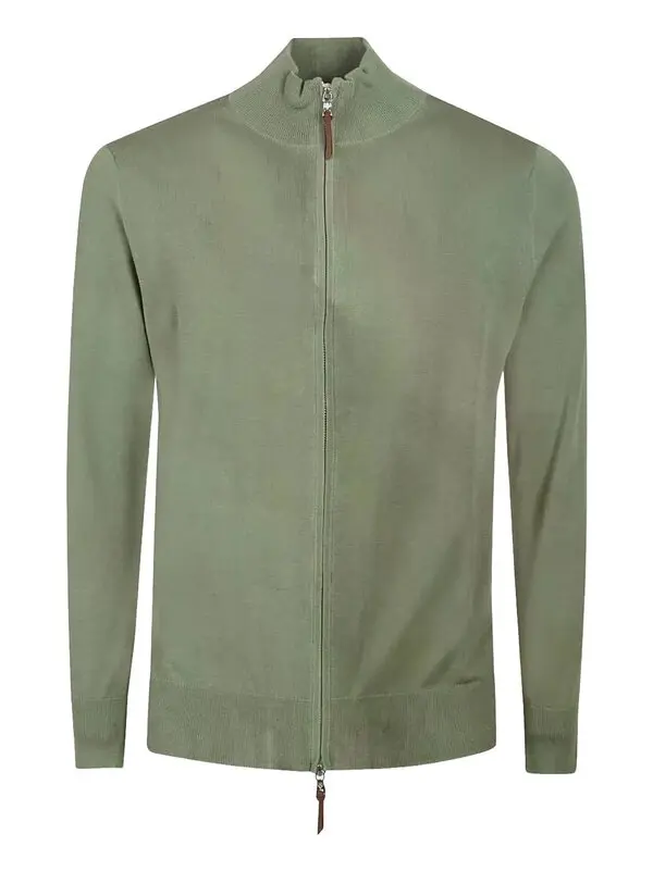 BALLANTYNE Zip-up Cardigan - Green
