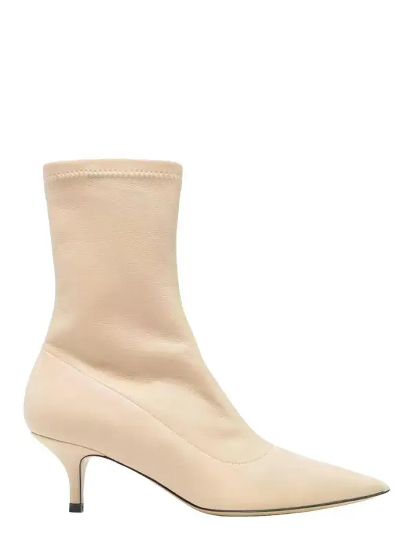 P.a.r.o.s.h Pointed-toe Ankle Boots - Neutrals