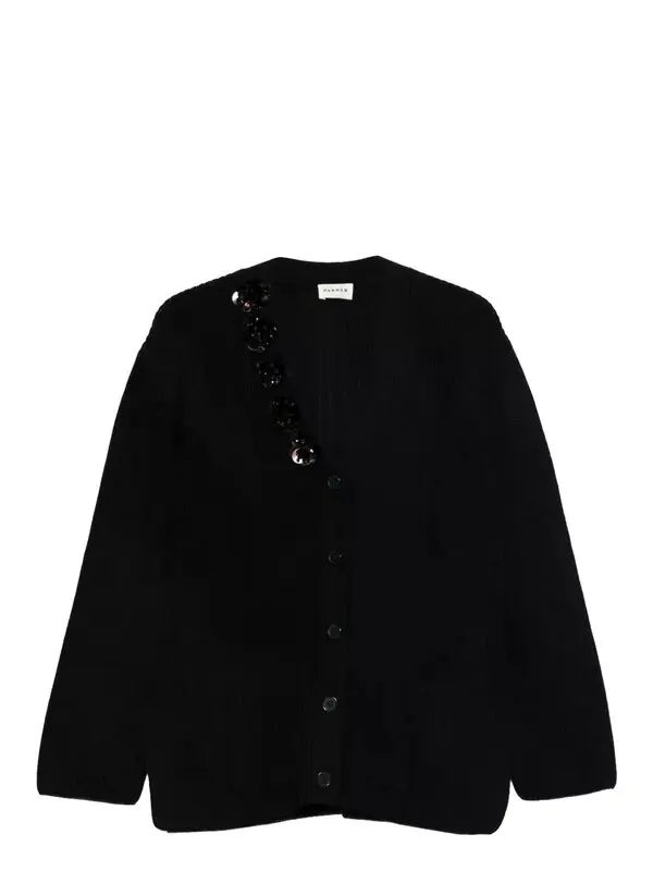 P.a.r.o.s.h Sequin-embellished Cardigan - Black