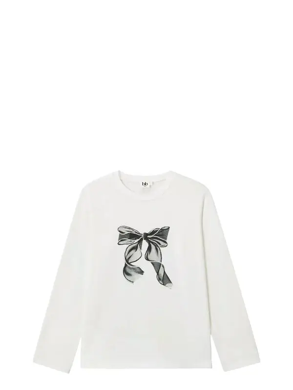 B+AB Bow Print Sweatshirt - Neutrals