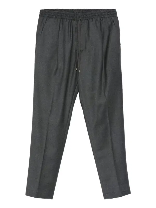 BRIGLIA 1949 Pleated Drawstring Trousers - Grey