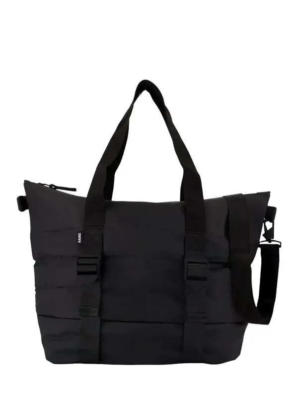 Rains Mini Puffer Mix Tote Bag - Black
