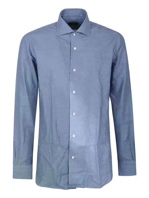 BARBA NAPOLI Cotton Shirt - Blue