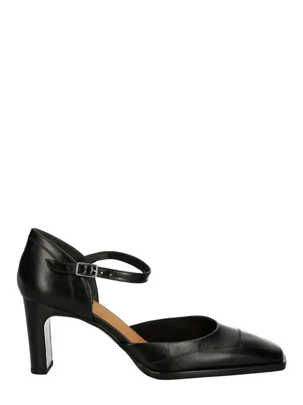 BILLI BI 70mm Square-toe Ankle-strap Pumps - Black