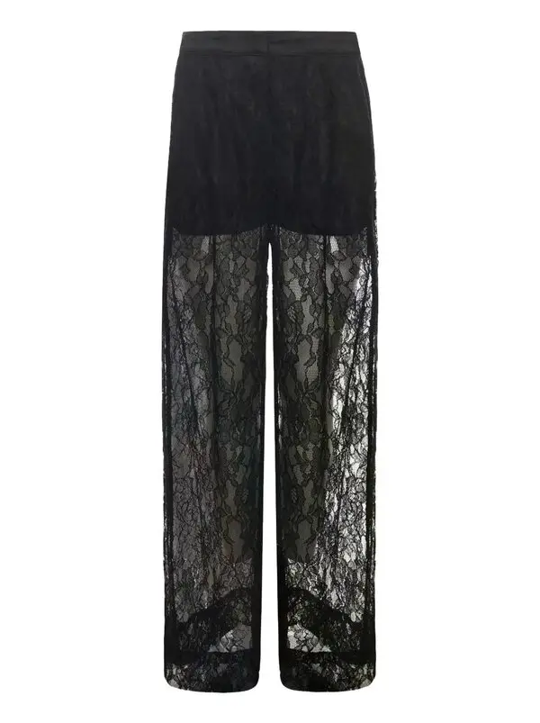 Pinko Floral-lace Trousers - Black