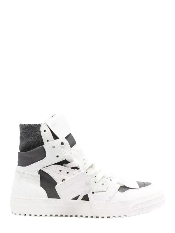 Off-White High-top Leather Sneakers - White