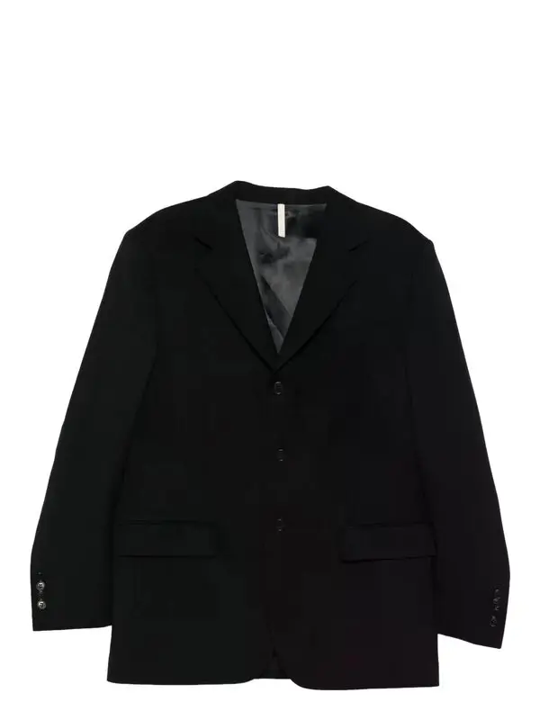 SUNFLOWER Single-breasted Notched-lapel Jacket - Black