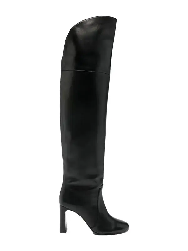STUART WEITZMAN Slouchy Leather Over-the-knee Boots - Black