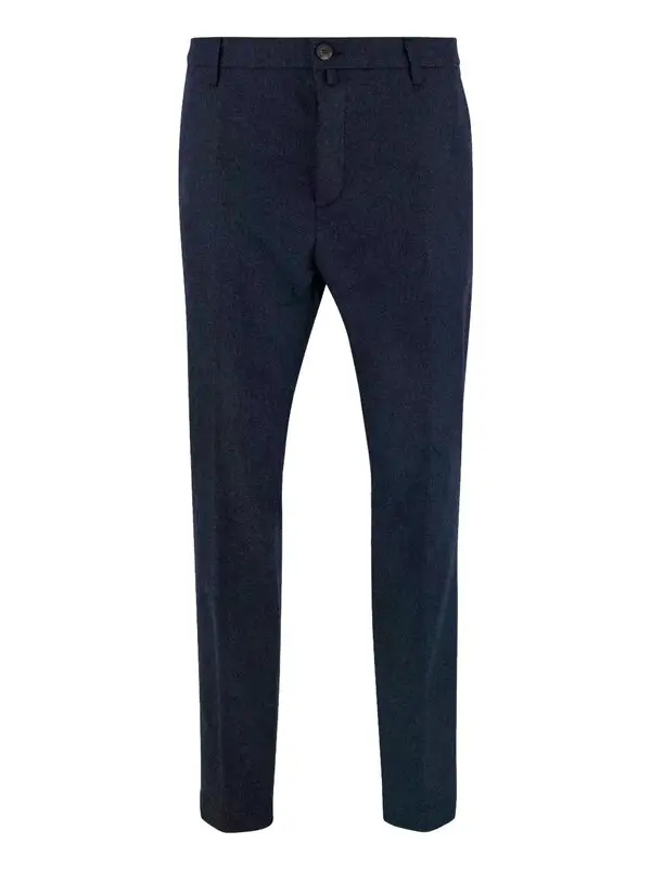 Jacob Cohen Pressed-crease Wool Trousers - Blue