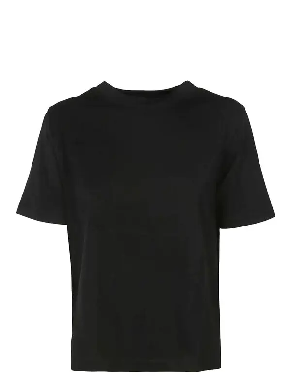 ARAGONA Cotton Crew-neck T-shirt - Black