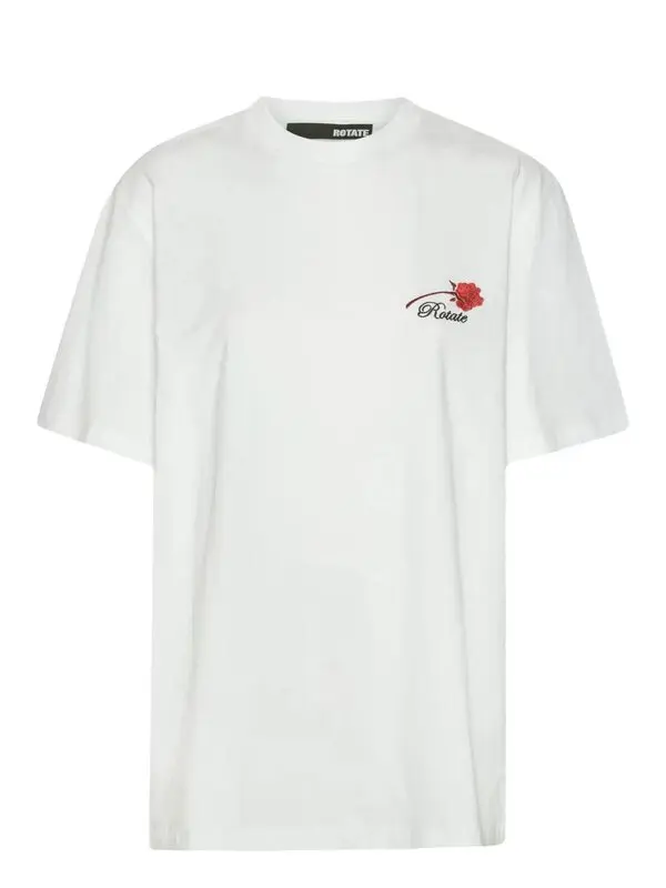Remain Birger Christensen Logo-embroidered Organic Cotton T-shirt - White