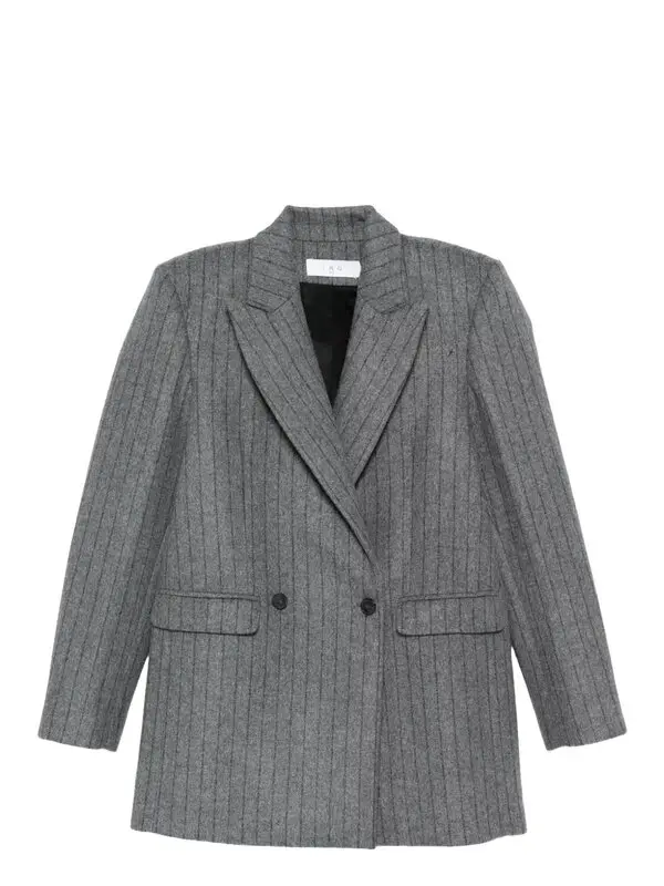 IRO PARIS Pinstripe Double-breasted Blazer - Grey