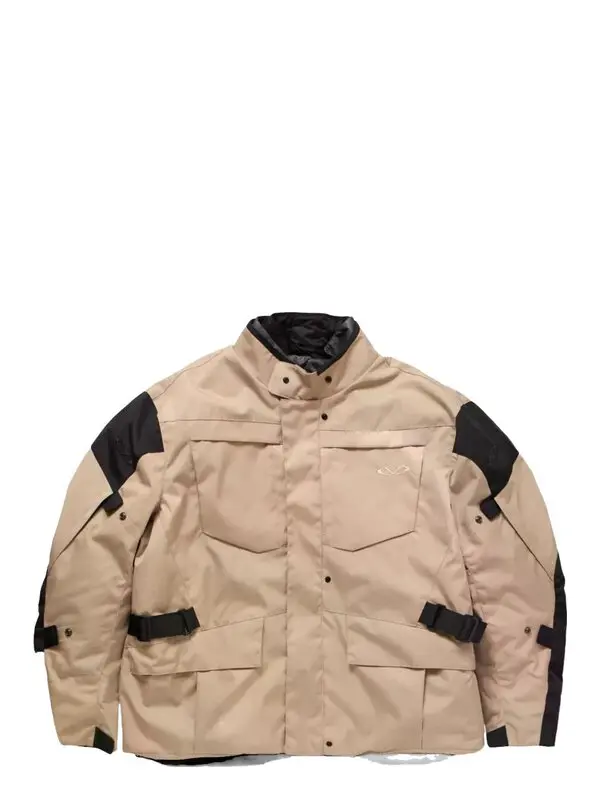 Vetements Logo Biker Jacket - Neutrals
