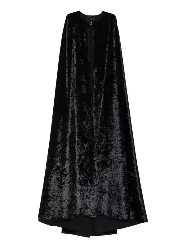 CHB CHRISTIAN BOARO Crushed Velvet Cape - Black