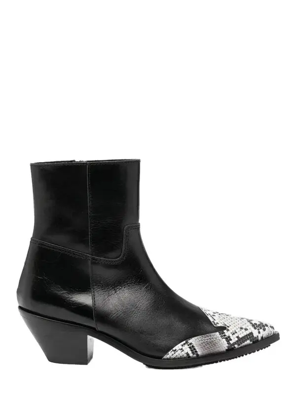 Junya Watanabe 50mm Snakeskin-print Boots - Black