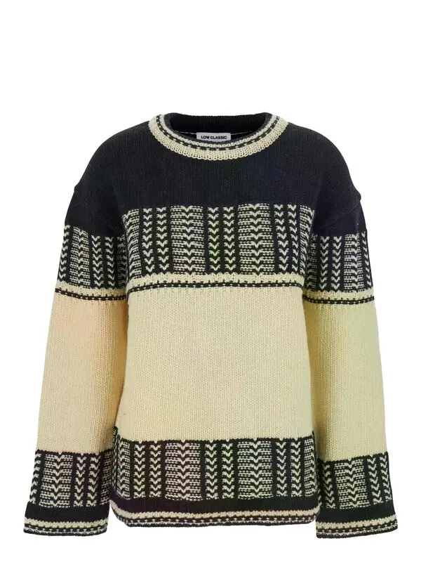 LOW CLASSIC Intarsia-knit Sweater - Neutrals