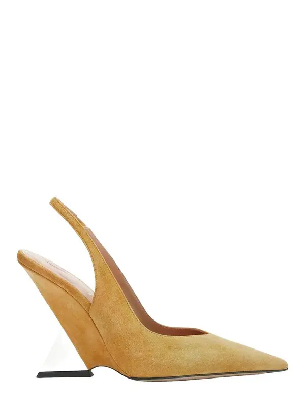 Attico Slingback Geometric-heel Pumps - Yellow