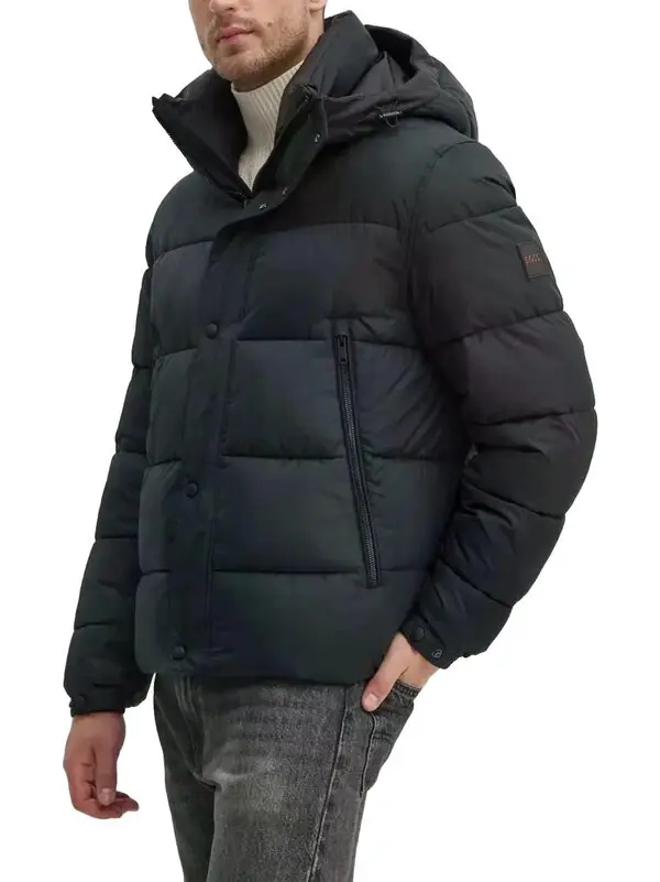 BOSS Quilted Hooded Puffer Jacket - Black