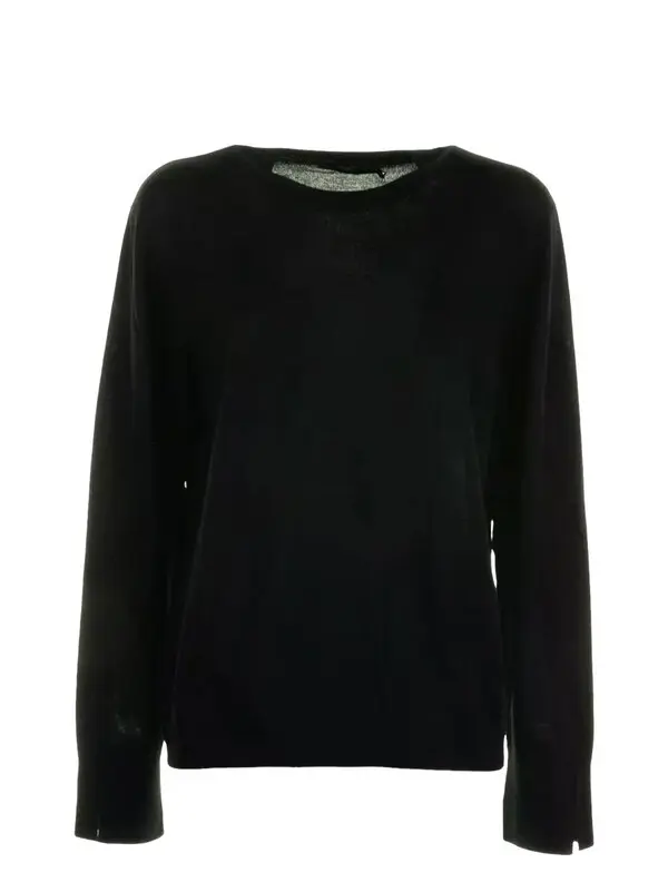 Seventy Long-sleeve Split-cuff Sweatshirt - Black