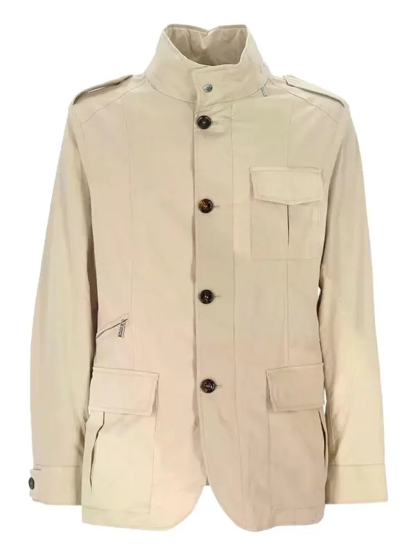 MOORER Button-fastening Flap-pocket Jacket - Neutrals