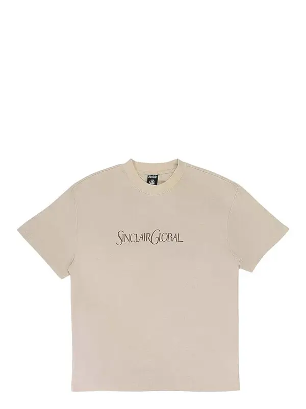SINCLAIR Logo-embroidered T-shirt - Neutrals