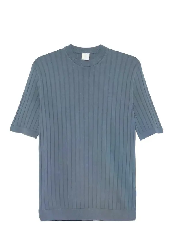 Eleventy Wide-ribbed T-shirt - Blue