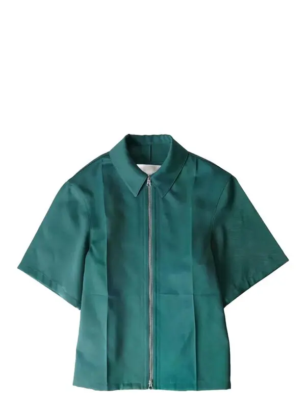 JIL SANDER Short-sleeved Cotton Shirt - Green