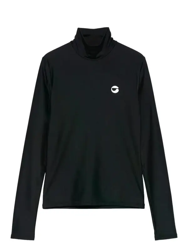 Coperni Long-sleeved High-neck Top - Black