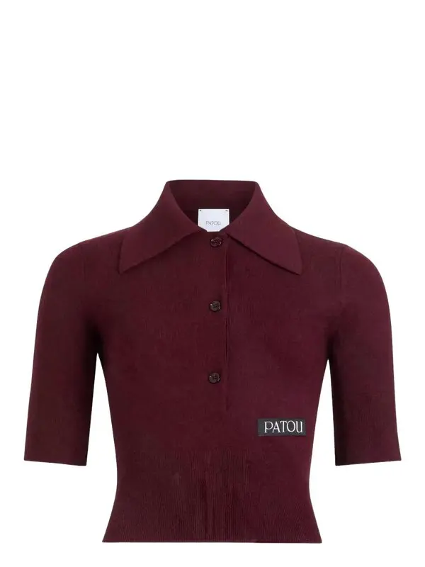 Patou Logo-patch Polo Top - Red