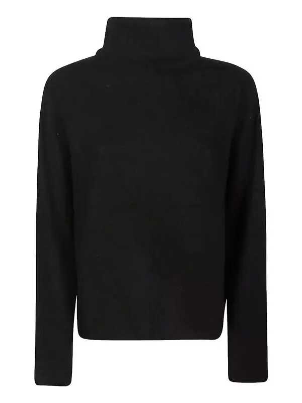 ARAGONA Cashmere Turtleneck Sweater - Black