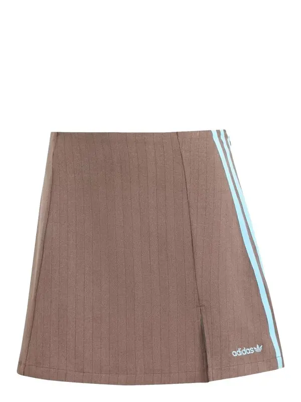 Adidas 3-stripe Logo Mini Skirt - Brown