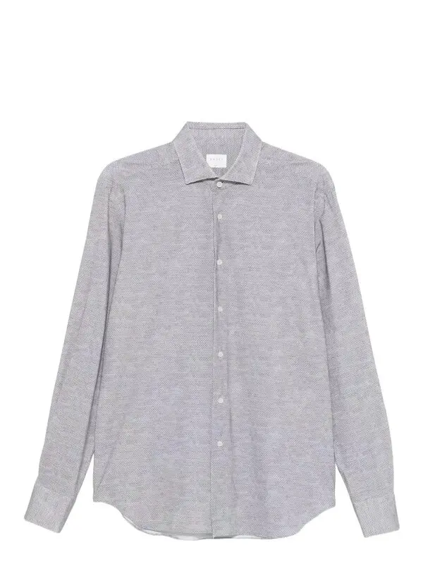 XACUS Micro Patterned Button-down Shirt - Grey