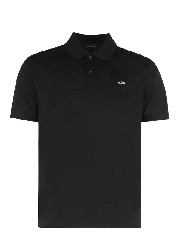 Paul & Shark Short-sleeve Cotton Polo Shirt - Black