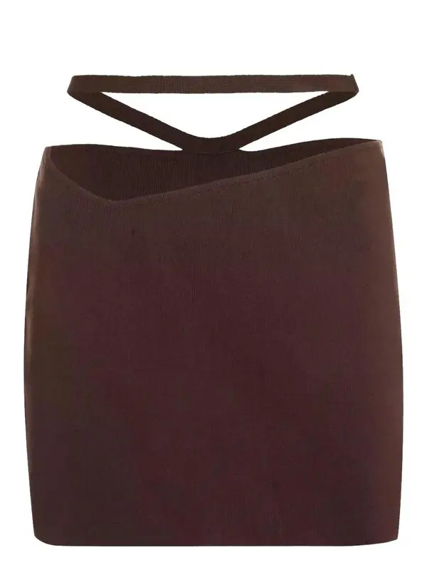 ANDREĀDAMO Knitted Mini Skirt - Brown