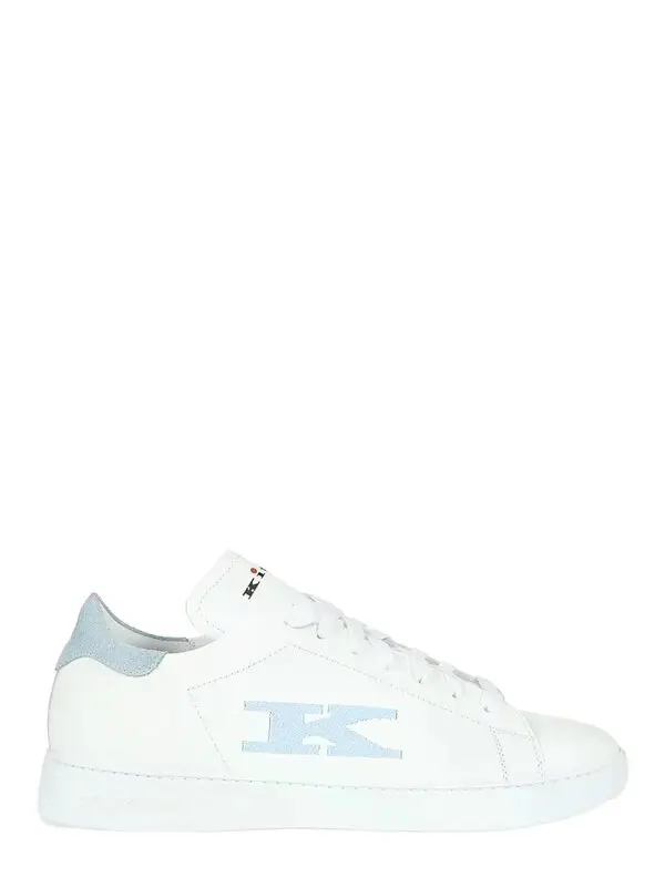Kiton Logo-detail Leather Sneakers - White
