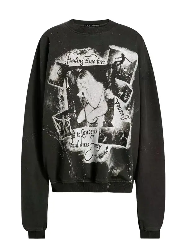 Dolce & Gabbana Photographic Print Sweatshirt - Black