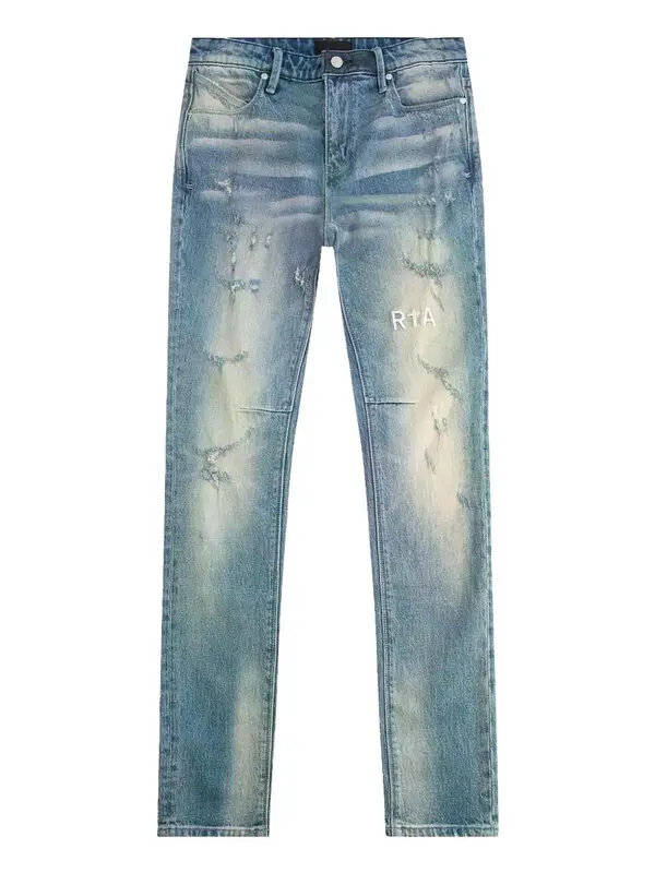 RtA Distressed Bootcut Jeans - Blue