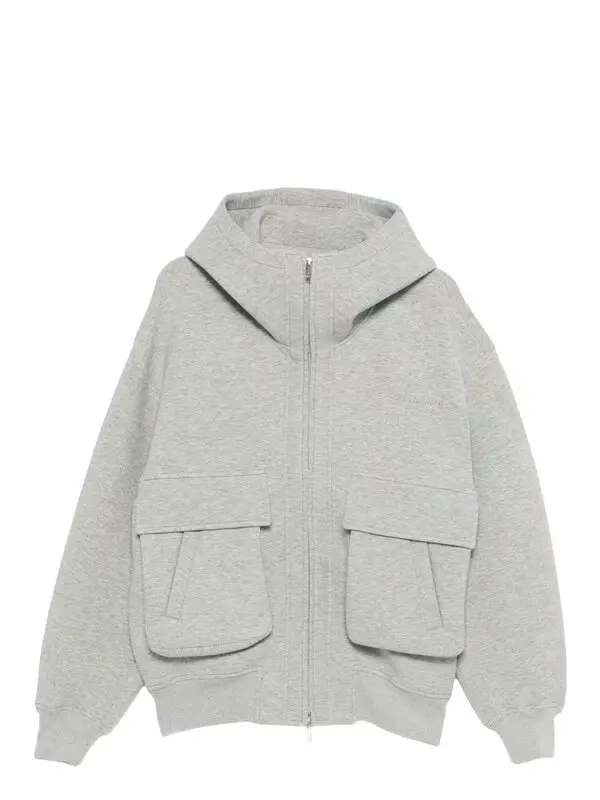 FENG CHEN WANG Cotton-blend Hooded Jacket - Grey