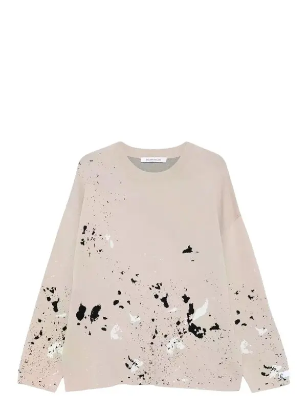 ÉTUDES STUDIO Paint-splatter Crew-neck Sweater - Neutrals