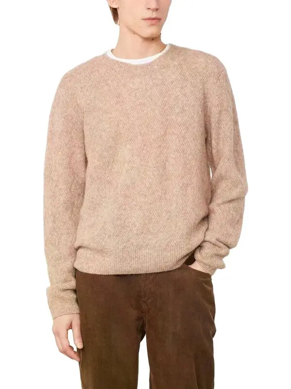 Officine Générale Herringbone Long-sleeve Sweater - Neutrals