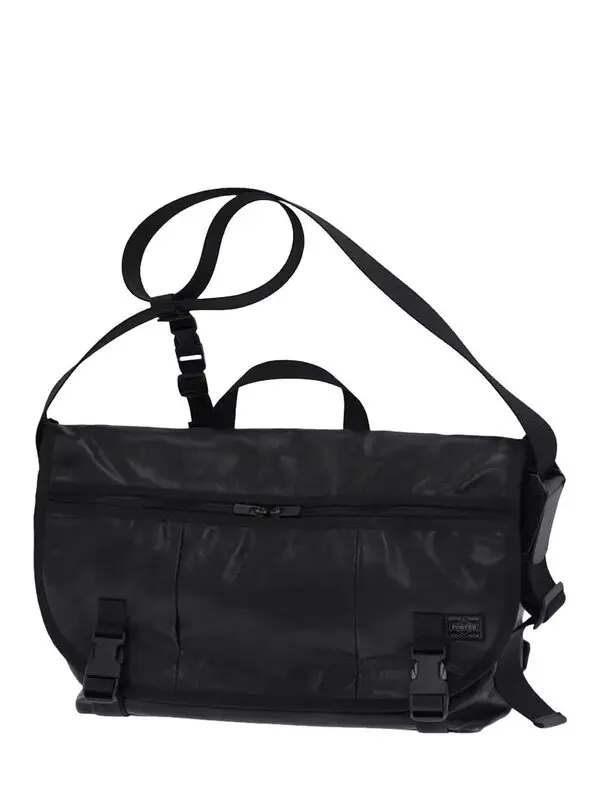 PORTER-YOSHIDA & CO Logo-patch Messenger Bag - Black