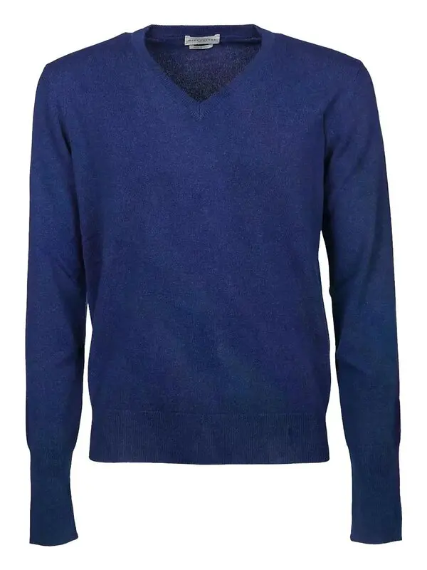 BALLANTYNE V-neck Cashmere Sweater - Blue