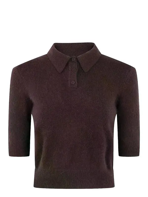 TWINSET Polo-neck Polo Top - Brown