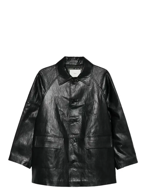 DUNST Lily Button-fastening Shirt Jacket - Black