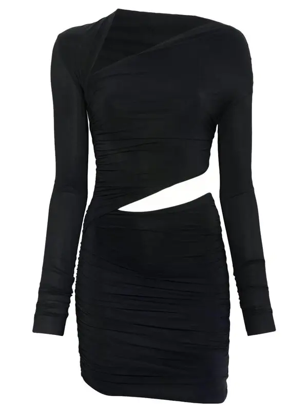 AMAZUIN Asymmetric Dress - Black