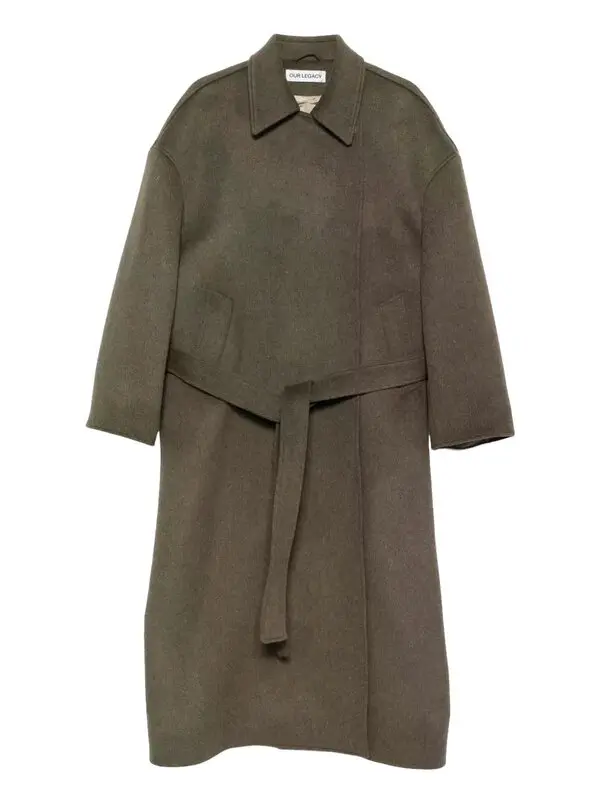 Our Legacy Court Belted Coat - Green