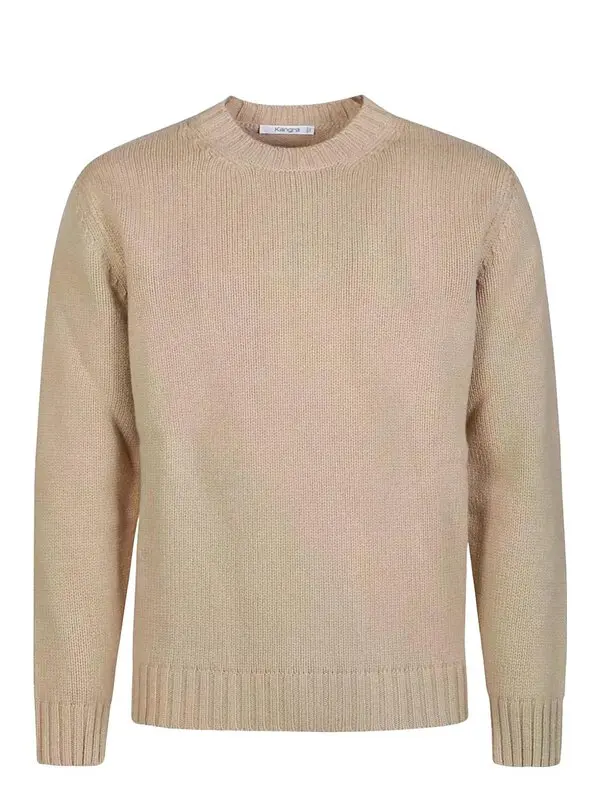 KANGRA Wool Crew-neck Sweater - Neutrals
